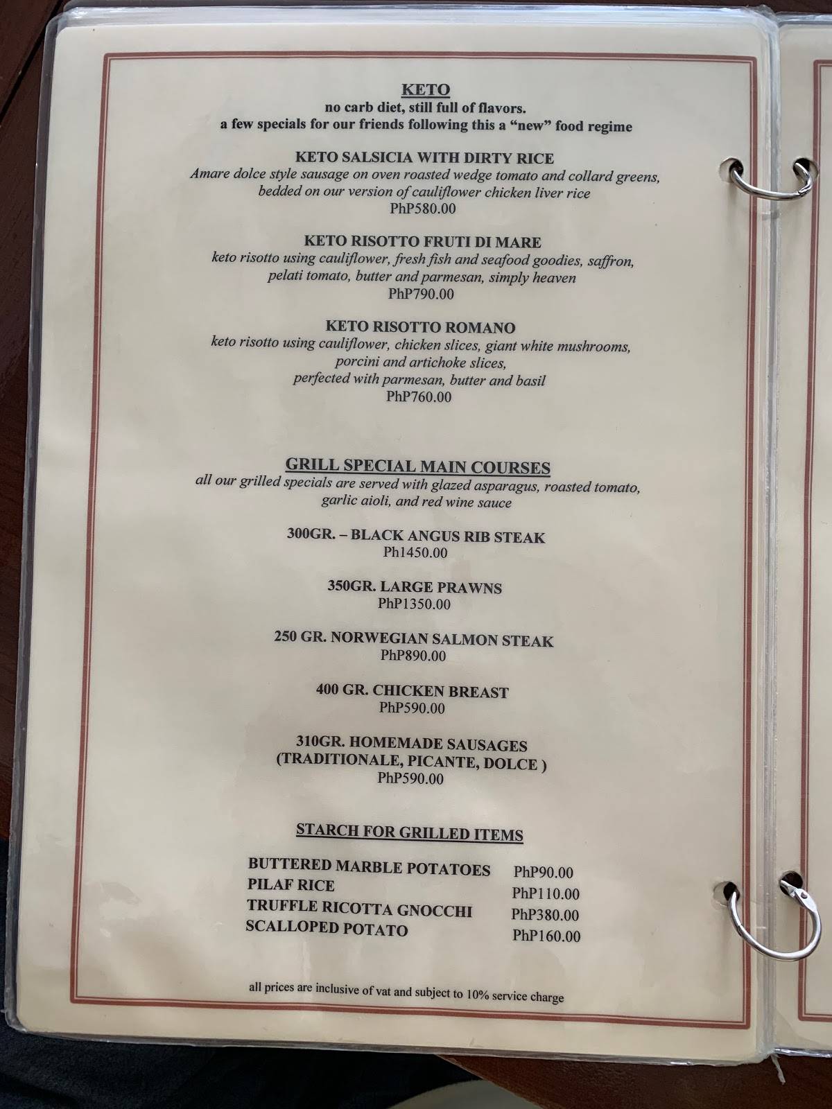 Menu at Amare by Chef Chris restaurant, Angeles, Royce Hotel M. A ...