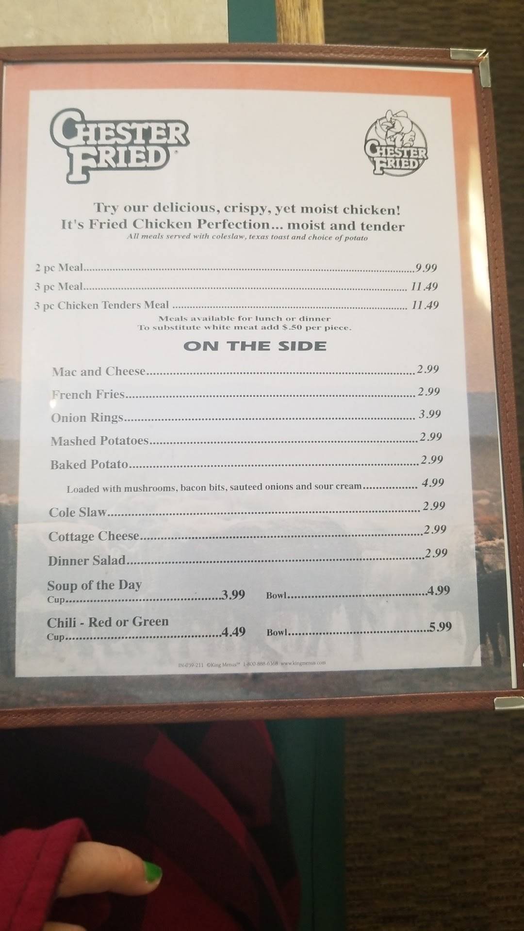 Menu at Hickory House BBQ, Lamar