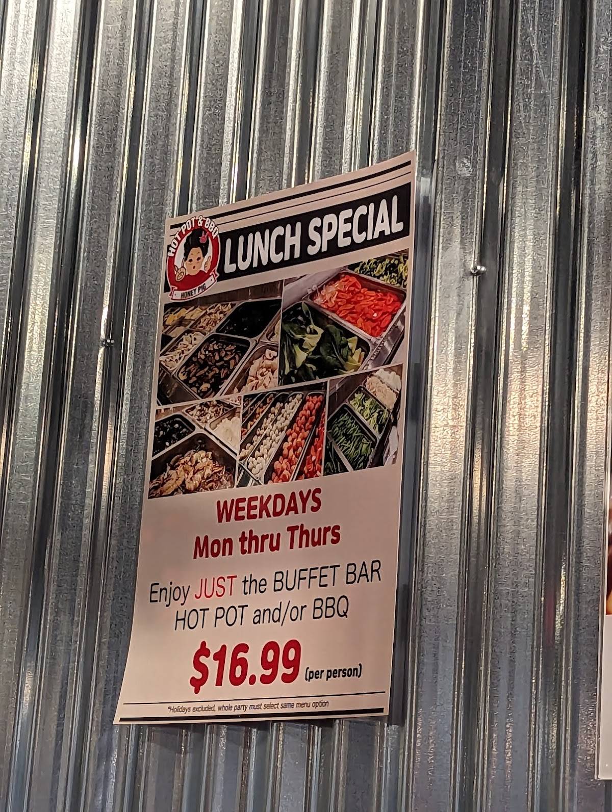Menu at Honey Pig Hot Pot + Korean BBQ, Manassas