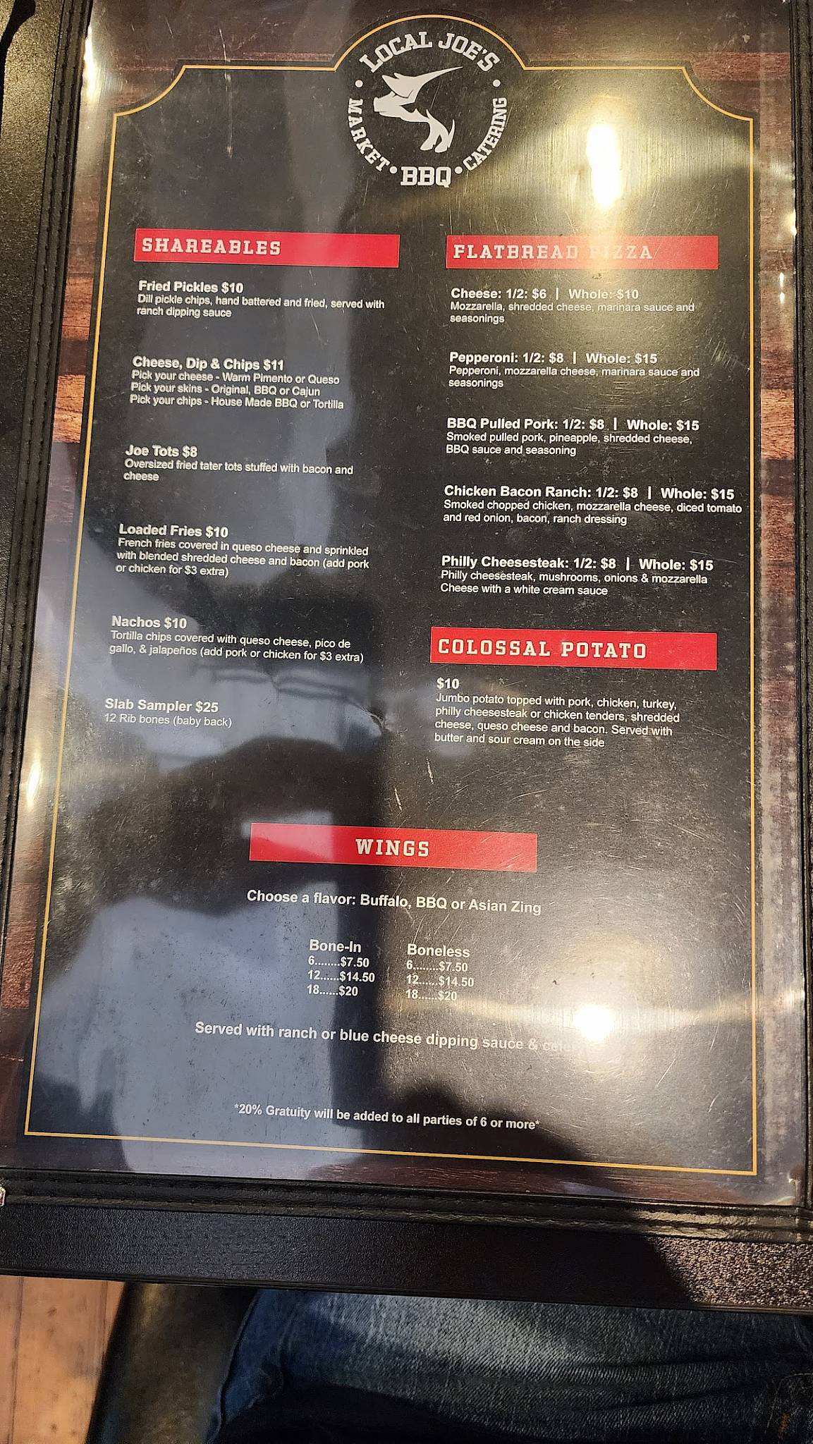 Menu at Local Joe’s Albertville BBQ, Albertville