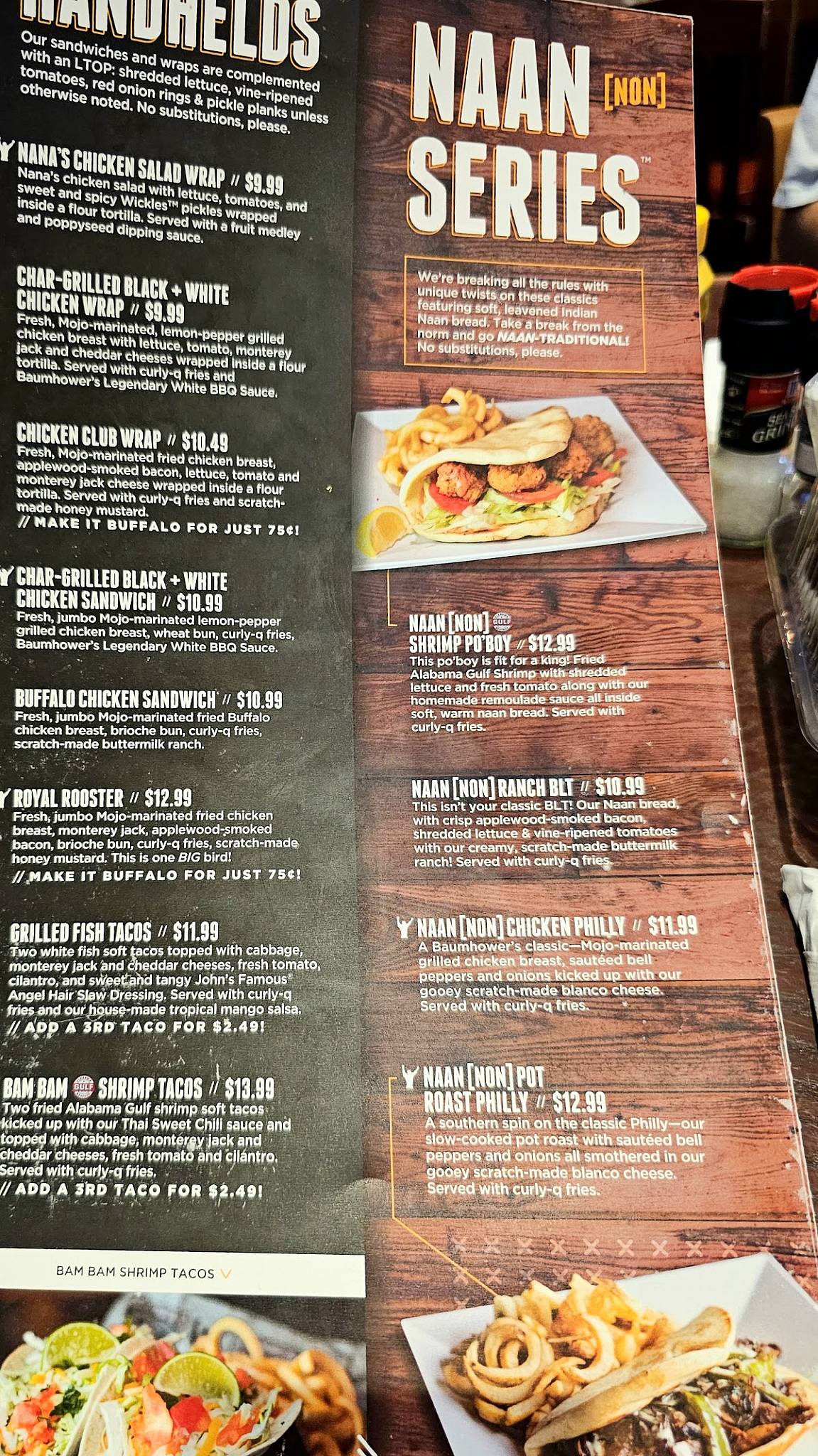 Menu at Baumhower's Victory Grille pub & bar, Montgomery