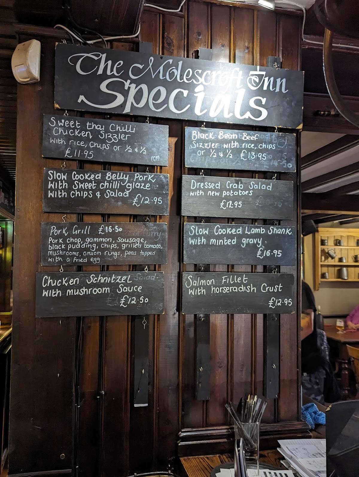 Menu at Molescroft Inn pub & bar, Beverley, 75 Molescroft Rd