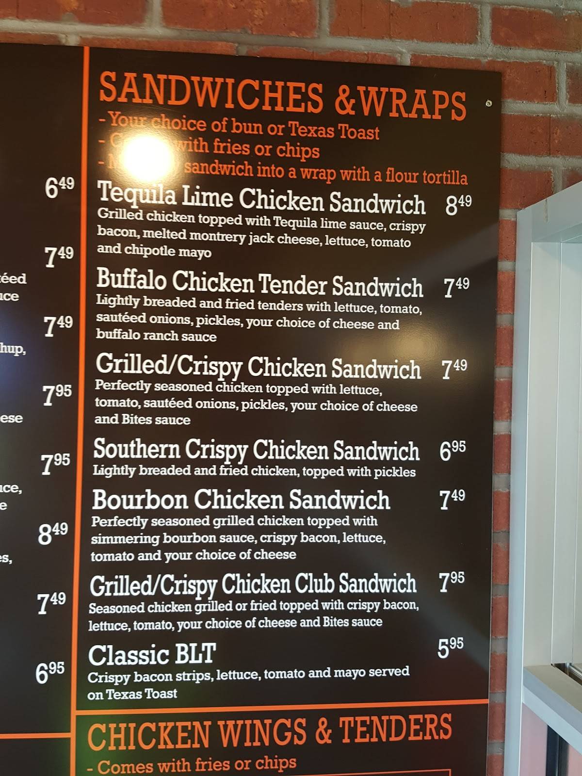 Menu at Bites in the Boro restaurant, Statesboro, Statesboro Pl Cir