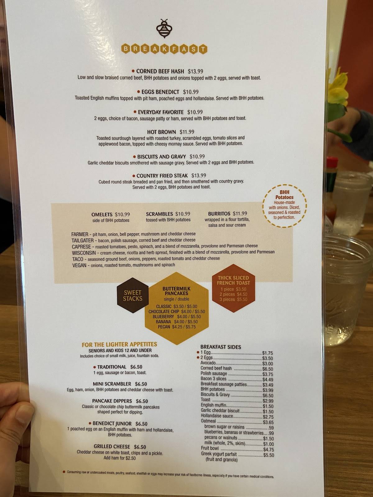 Menu at Black Honey Hashery pub & bar, De Pere