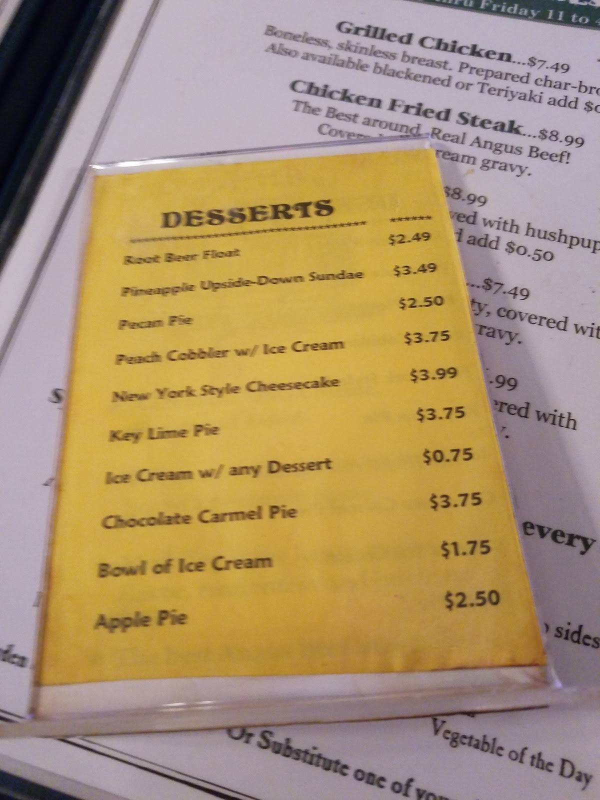 Menu at Blake's steakhouse, Luling