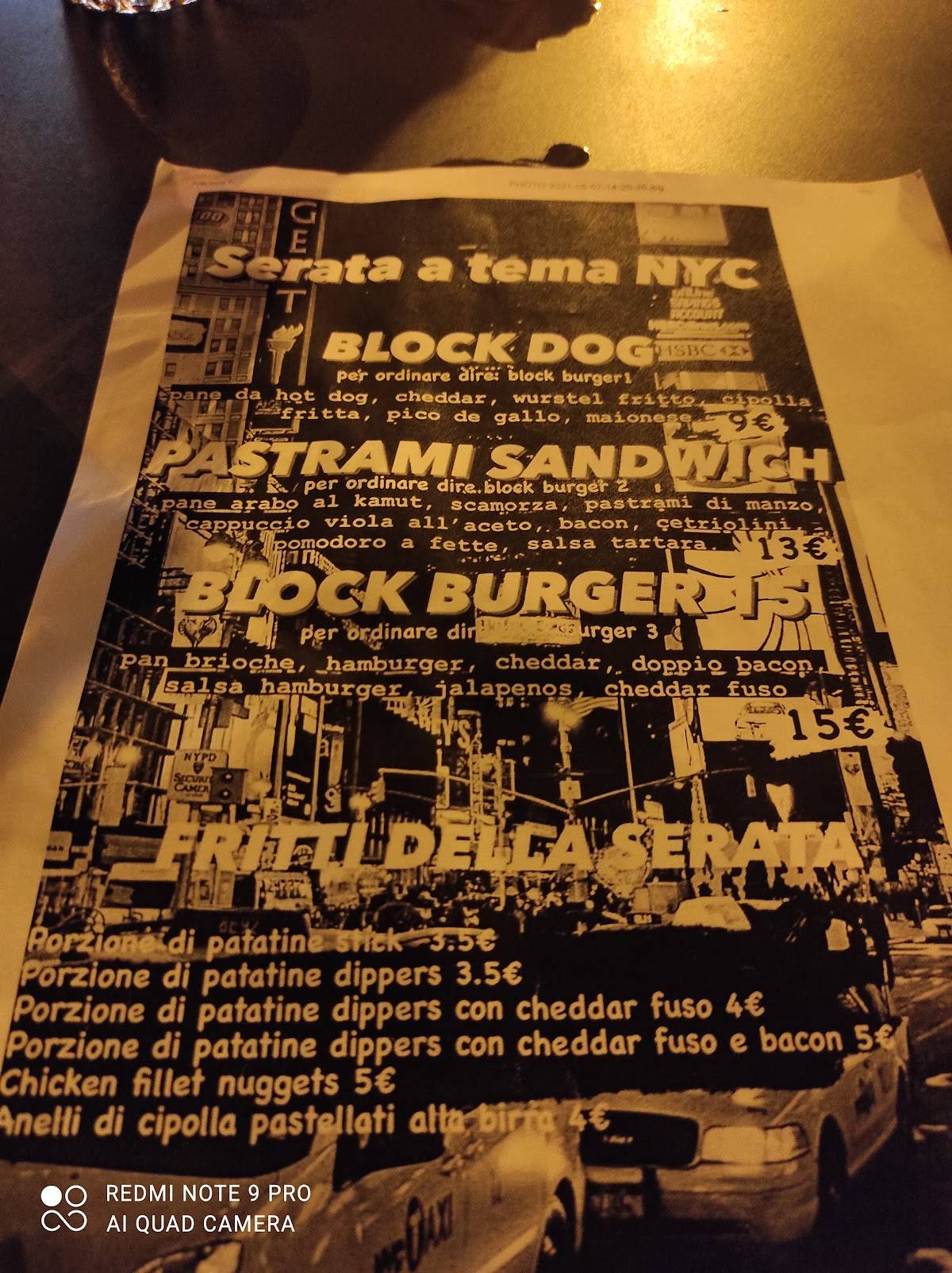 Menu at Block House restaurant, Camposampiero