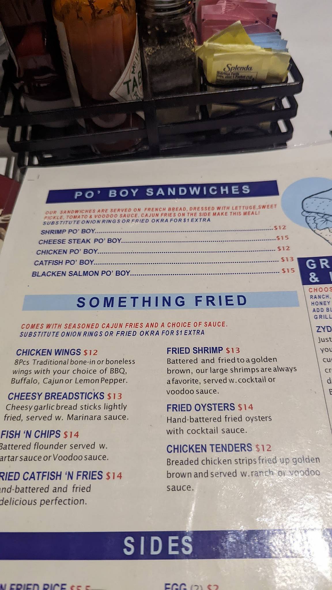 Menu at Blue Hook Cajun Seafood & Bar, Wichita