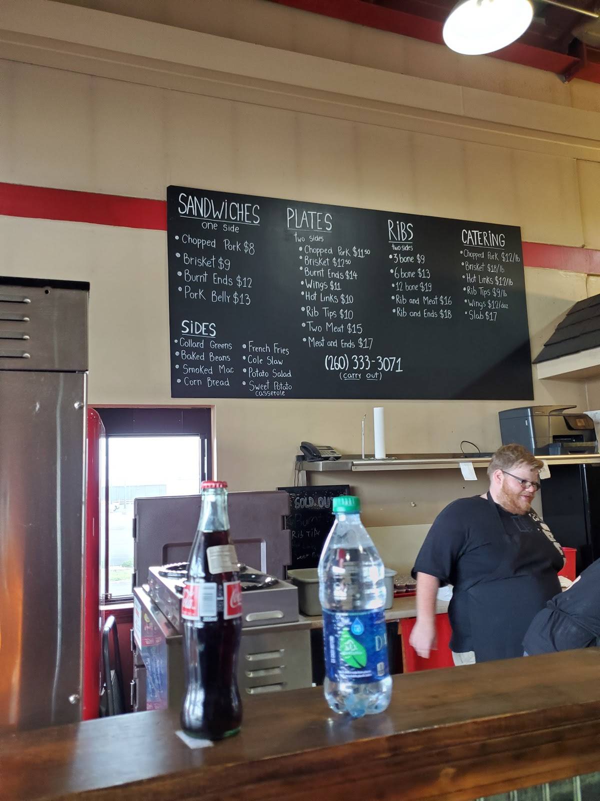 Menu at Bo Doogie's BBQ, Auburn