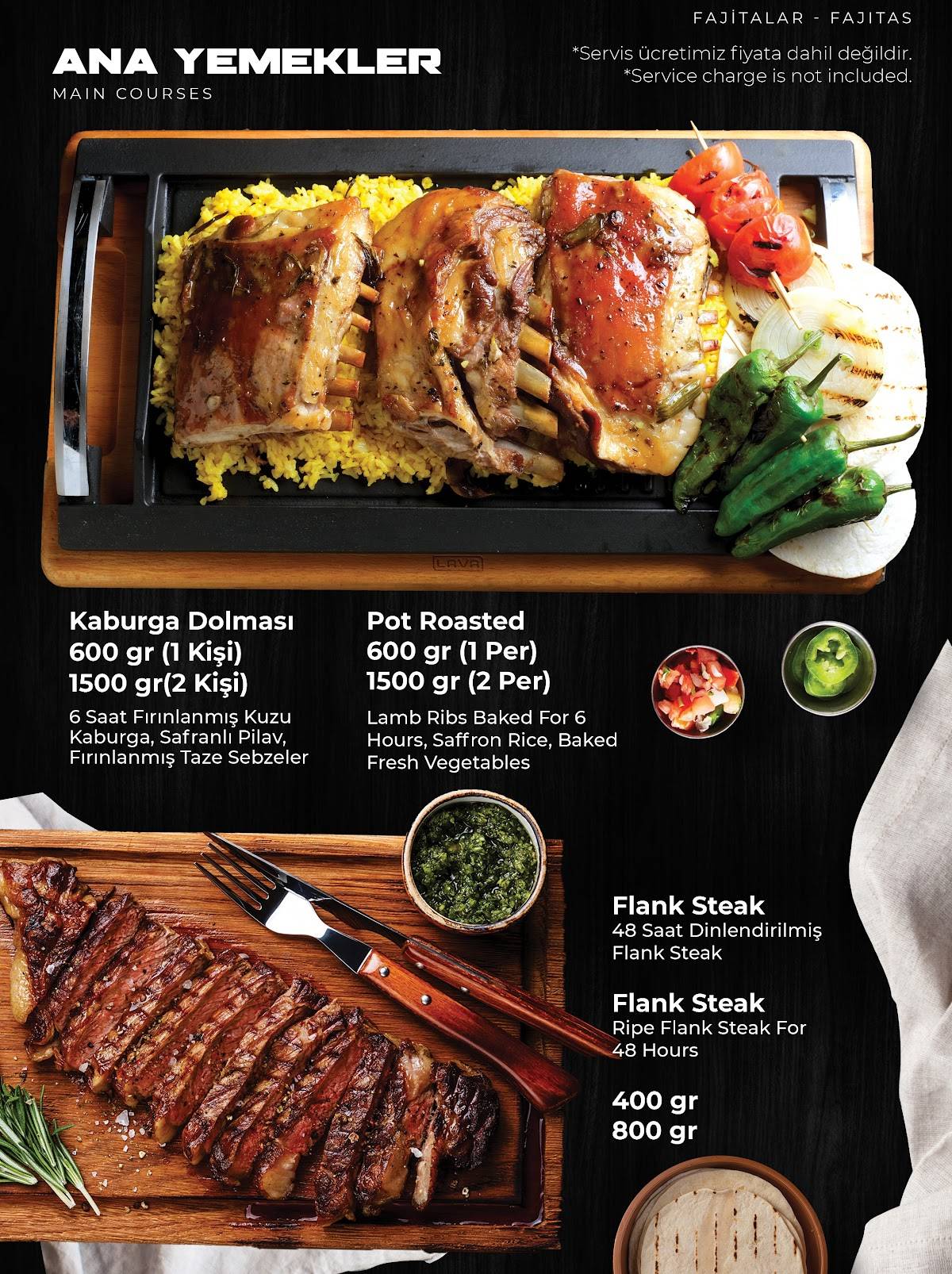Menu at Bosfor Terrace & Grill, Istanbul