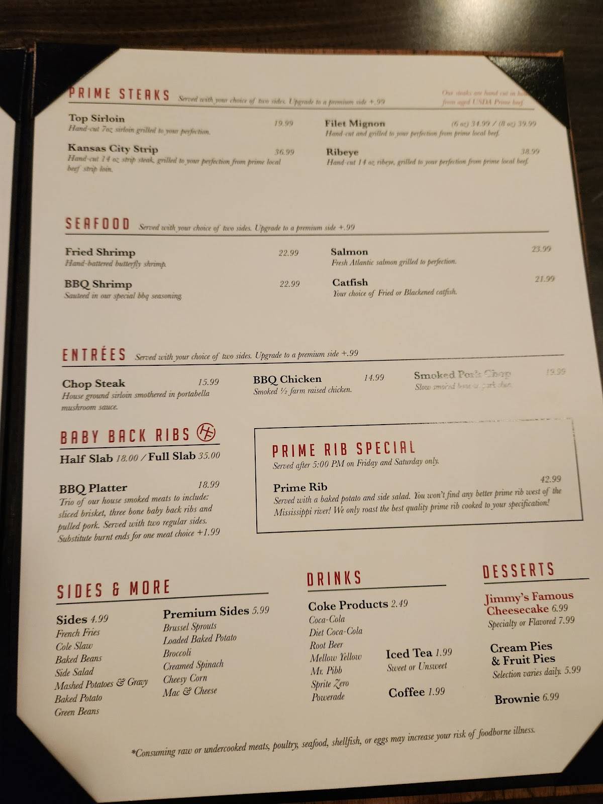 Menu at Branded Steakhouse Oink & Moo BBQ, Richmond