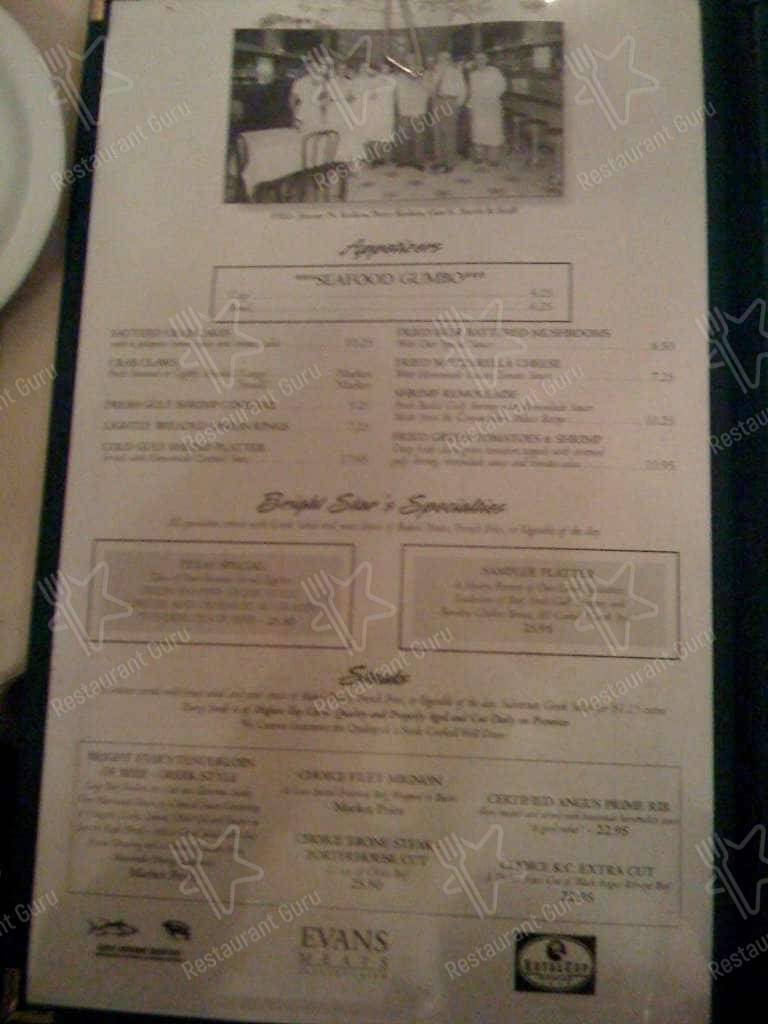 Menu at Bright Star Restaurant, Bessemer
