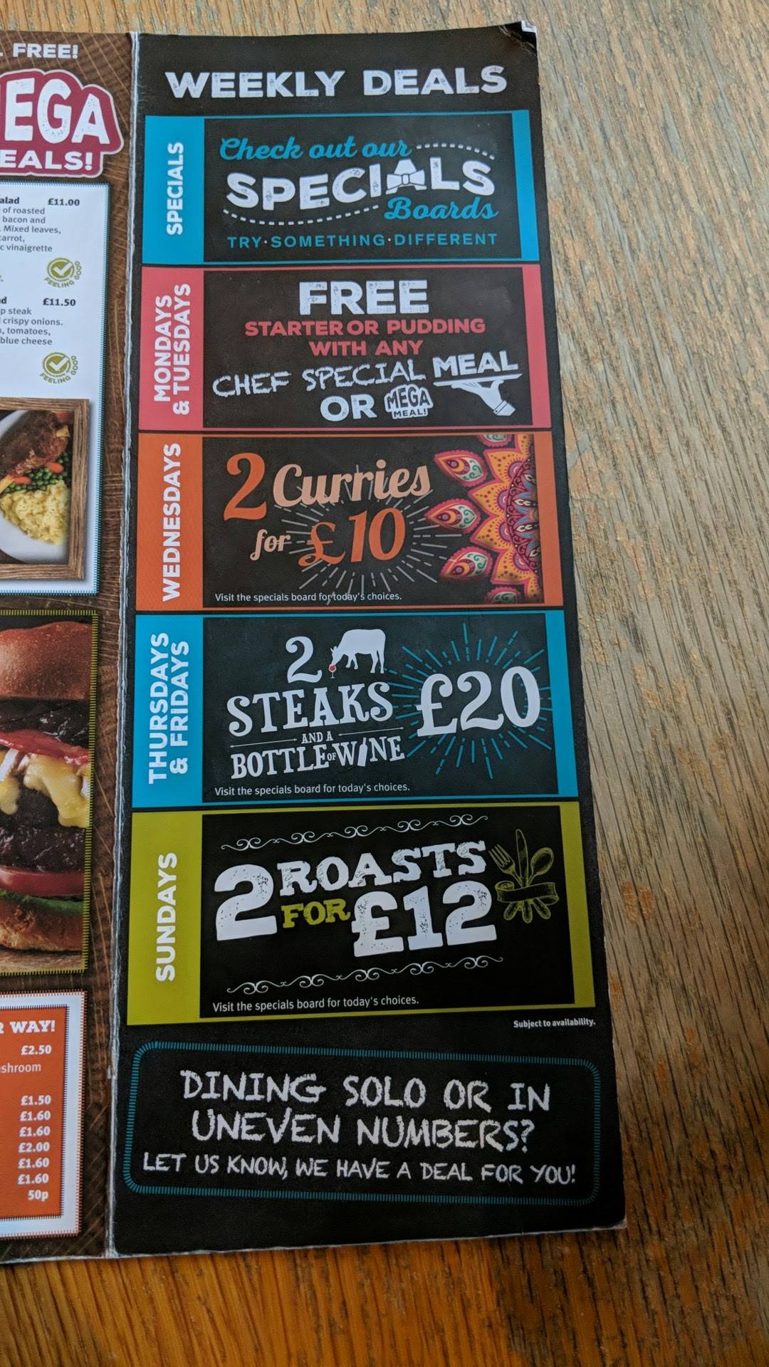 Menu at Bumble Bee pub & bar, Fleur-de-lis
