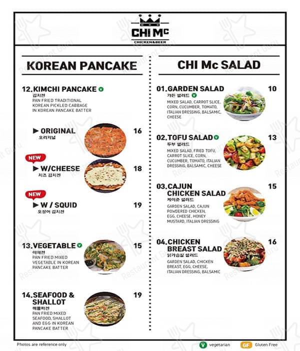 Menu at Chi Mc Korean Resturant restaurant, Brisbane City