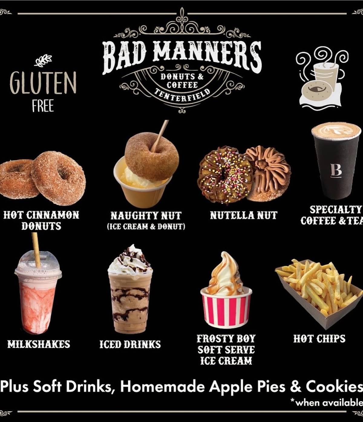 Menu at Bad Manners Cafe Tenterfield, Tenterfield