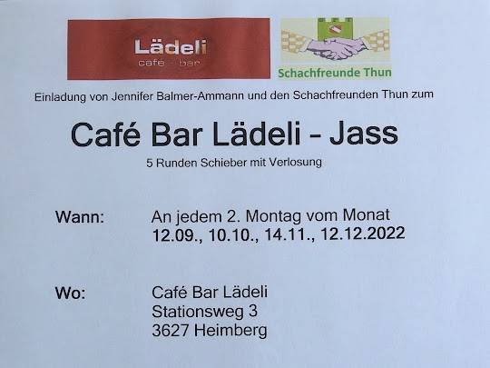 Speisekarte von Café-Bar Lädeli Jennifer Balmer-Ammann, Heimberg