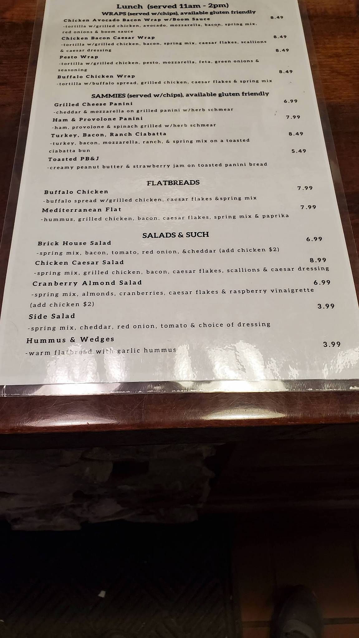 Menu at Brick House Coffee Bar and Eatery, Harrisonville