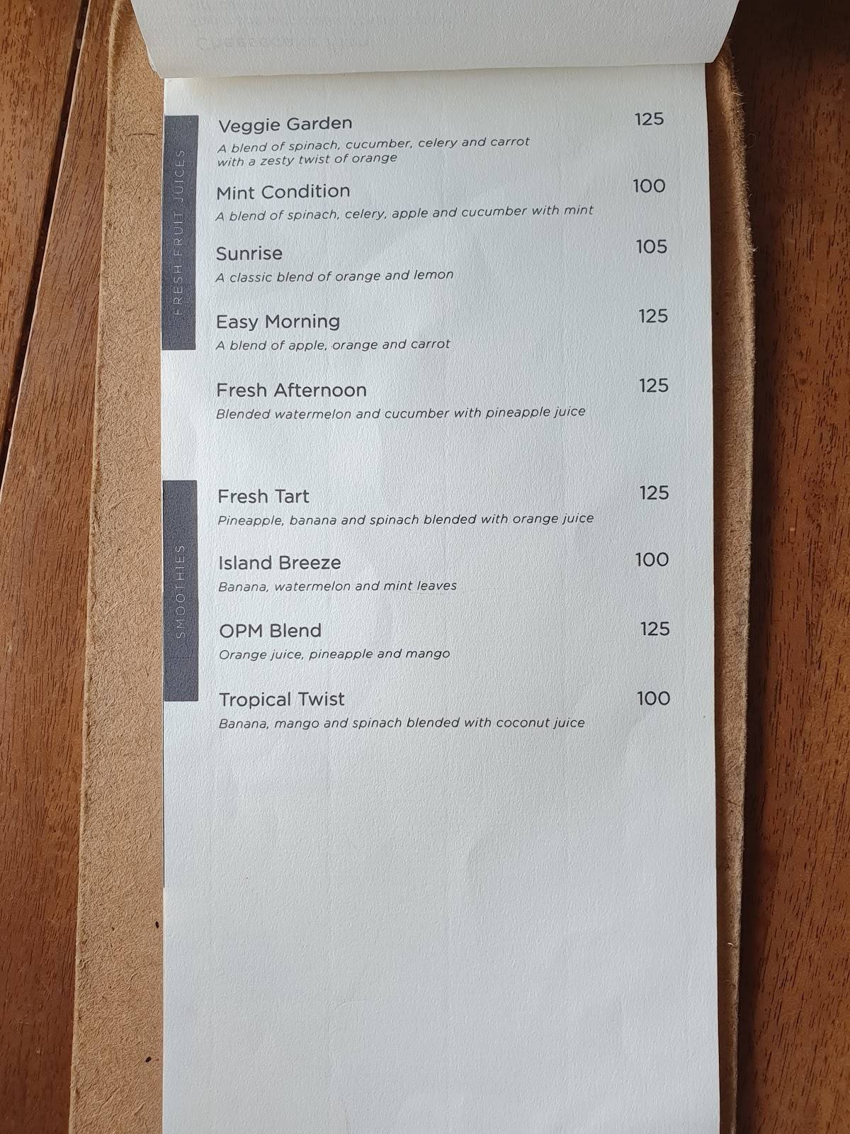 Menu at Brique Modern Kitchen cafe, Cebu City, ayala center cebu