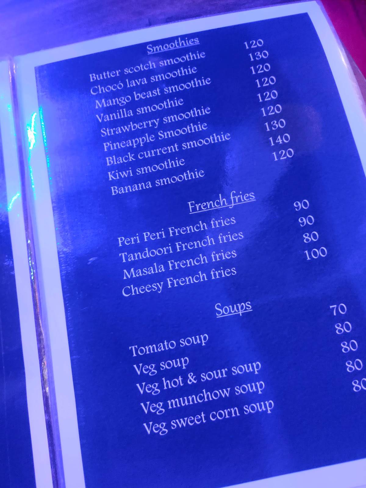 Menu at Hakuna Matata Cafe, Shahjahanpur