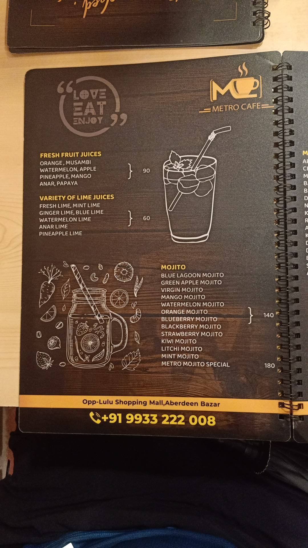 Menu at Metro Cafe Port Blair, Port Blair