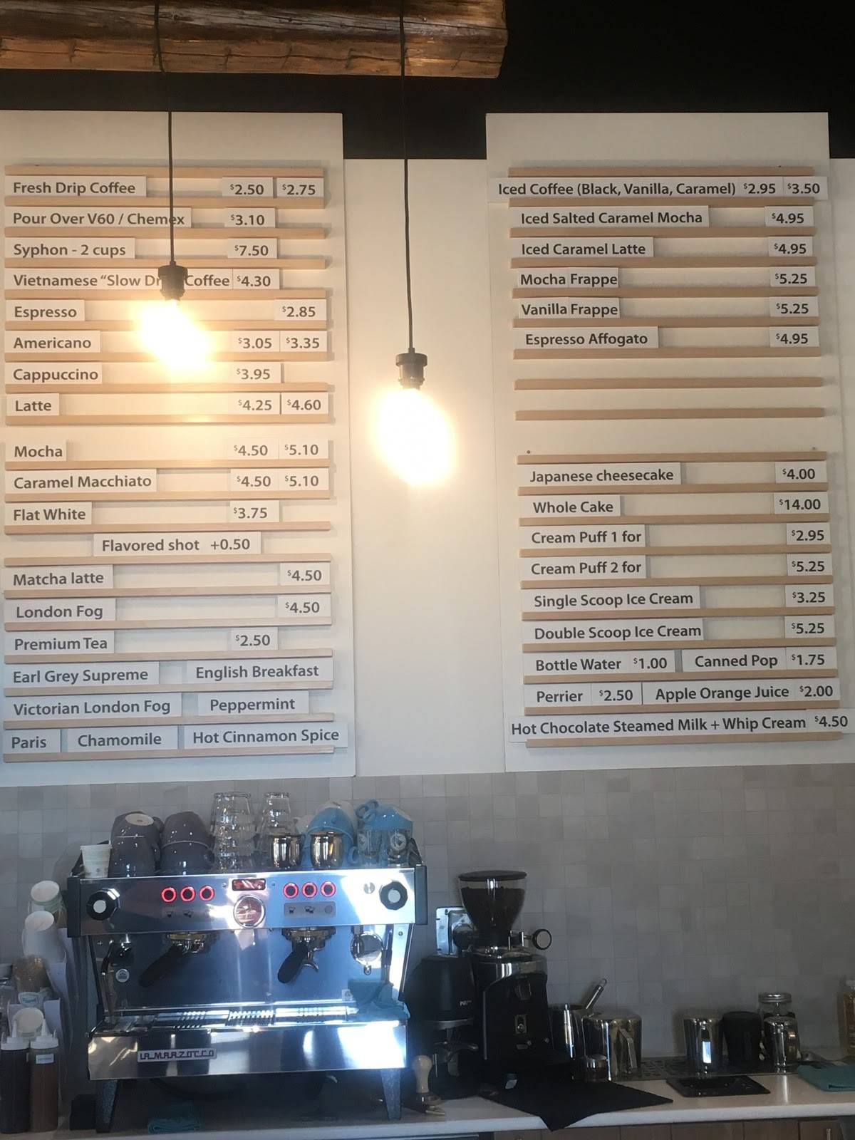 Menu at Puffle Cafe, Guelph