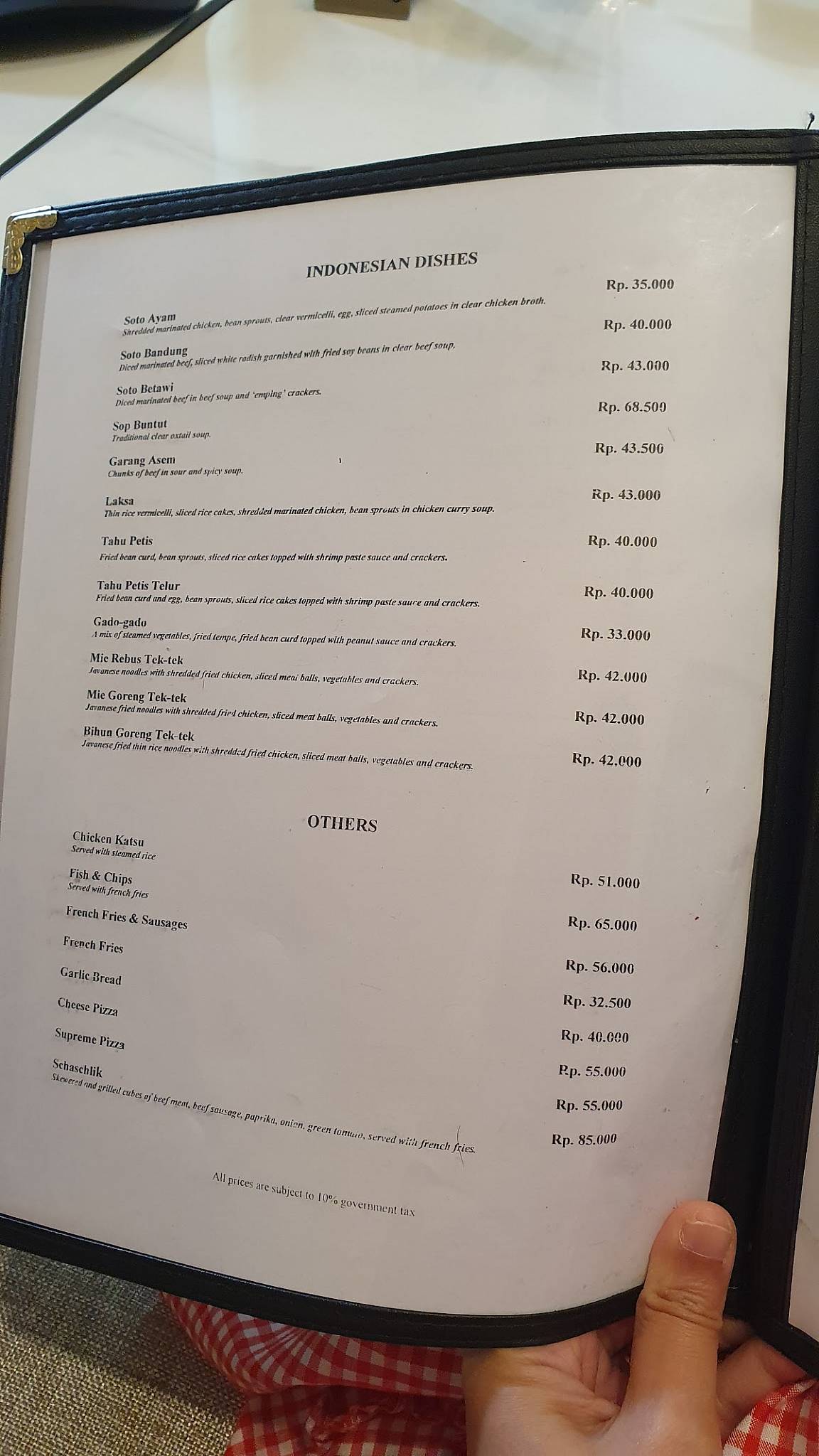 Menu at Rasa Bakery & Cafe, Bandung, Jl. Tamblong No.15