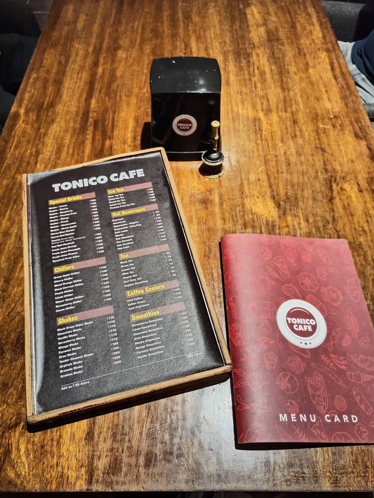 Menu at Tonico Cafe, Kochi, Seaport - Airport Rd