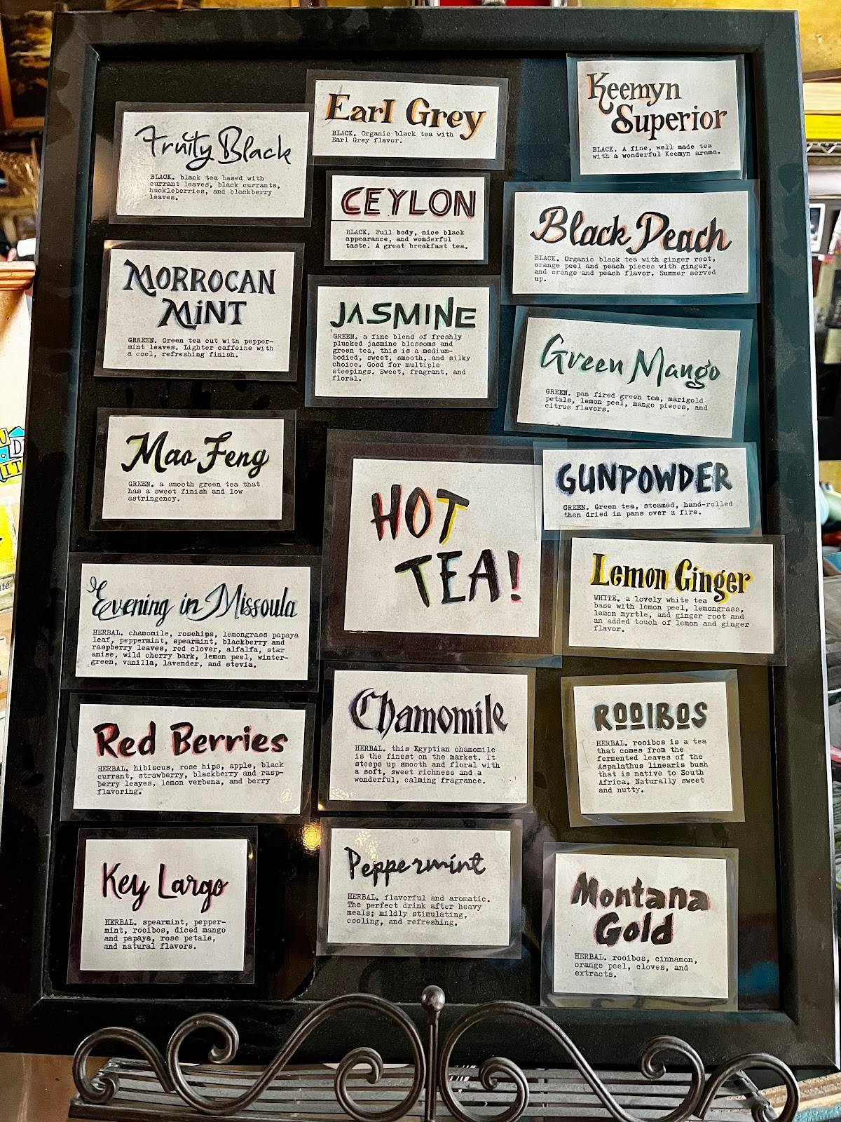 Menu at Caffetto Coffee House, Minneapolis