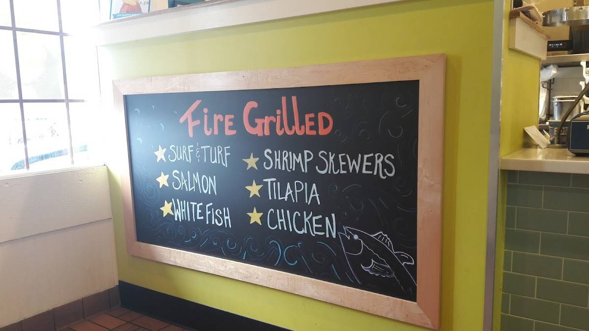 Menu at Captain D's fast food, Pensacola, Pensacola Blvd