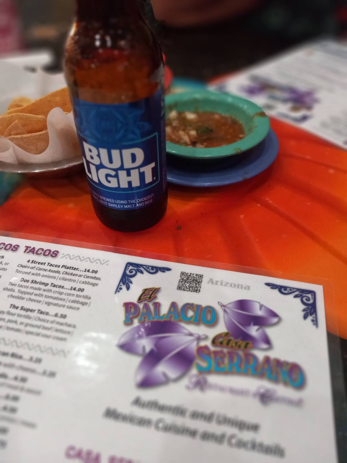 Menu at Casa Serrano Mexican Restaurant, Fort Mohave, AZ-95