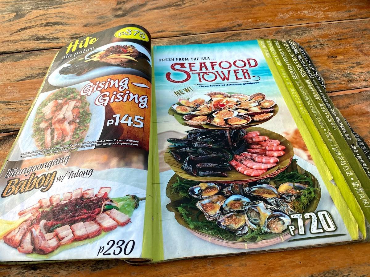 Menu at Lantaw Floating Native Restaurant - Cordova, Cebu City