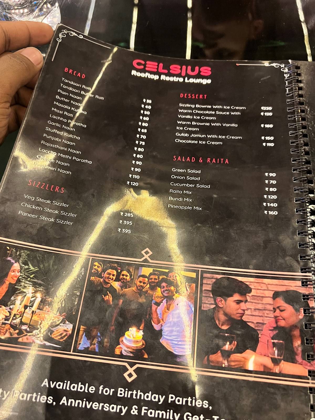 Menu at Celsius - Rooftop Restro & Lounge, Jamshedpur