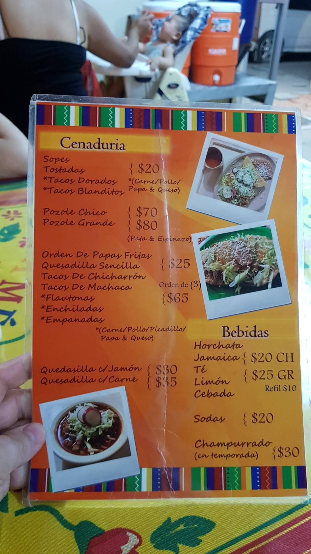 Carta del restaurante Cenaduria La Guasaveña, Mexicali