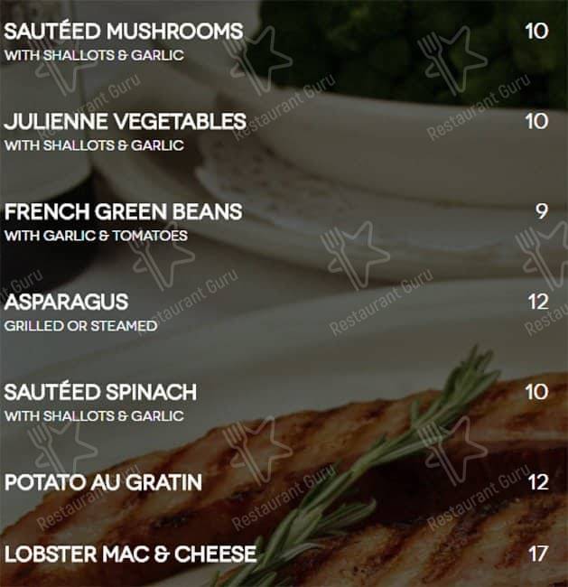Menu at Chicago Prime Steakhouse, Schaumburg