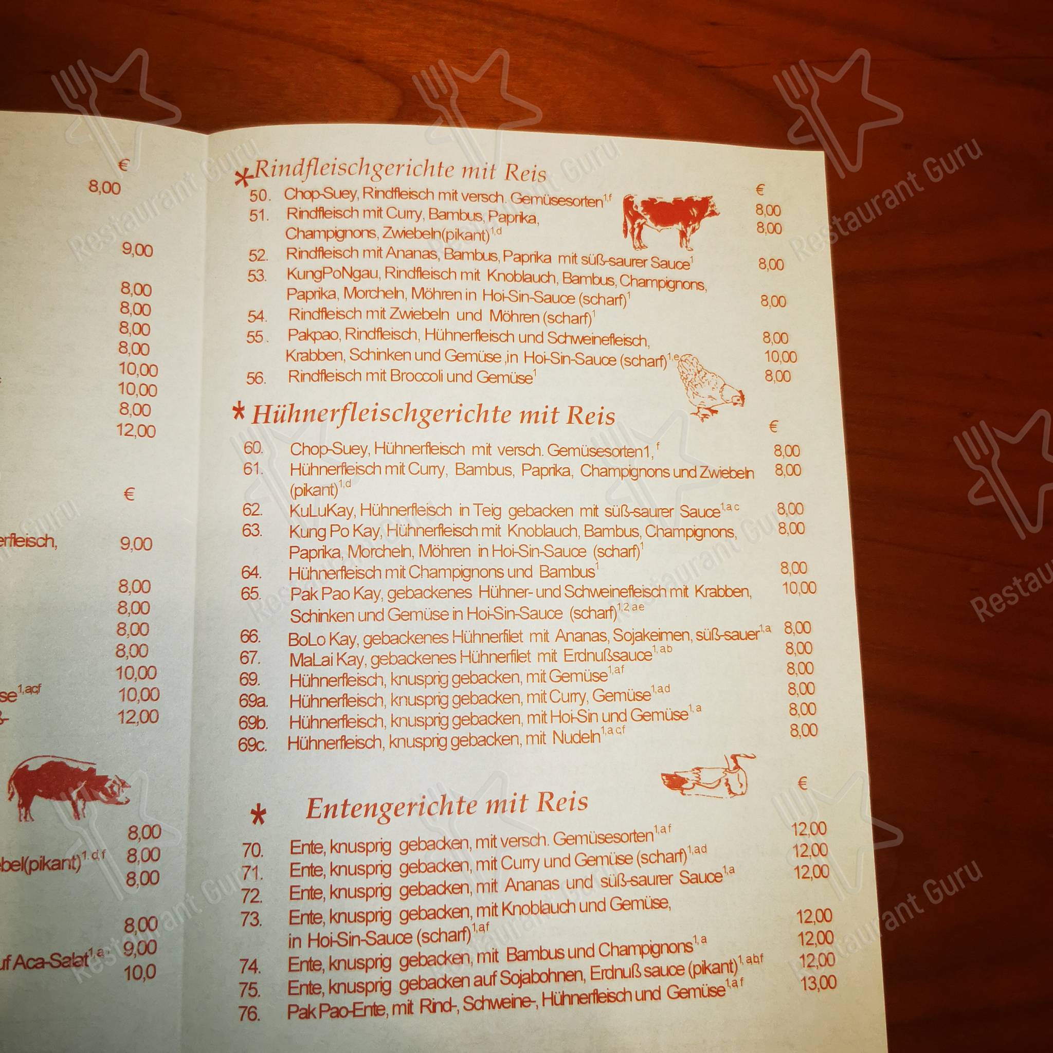 Speisekarte von China Imbiss Hongkong Geseke restaurant, Geseke