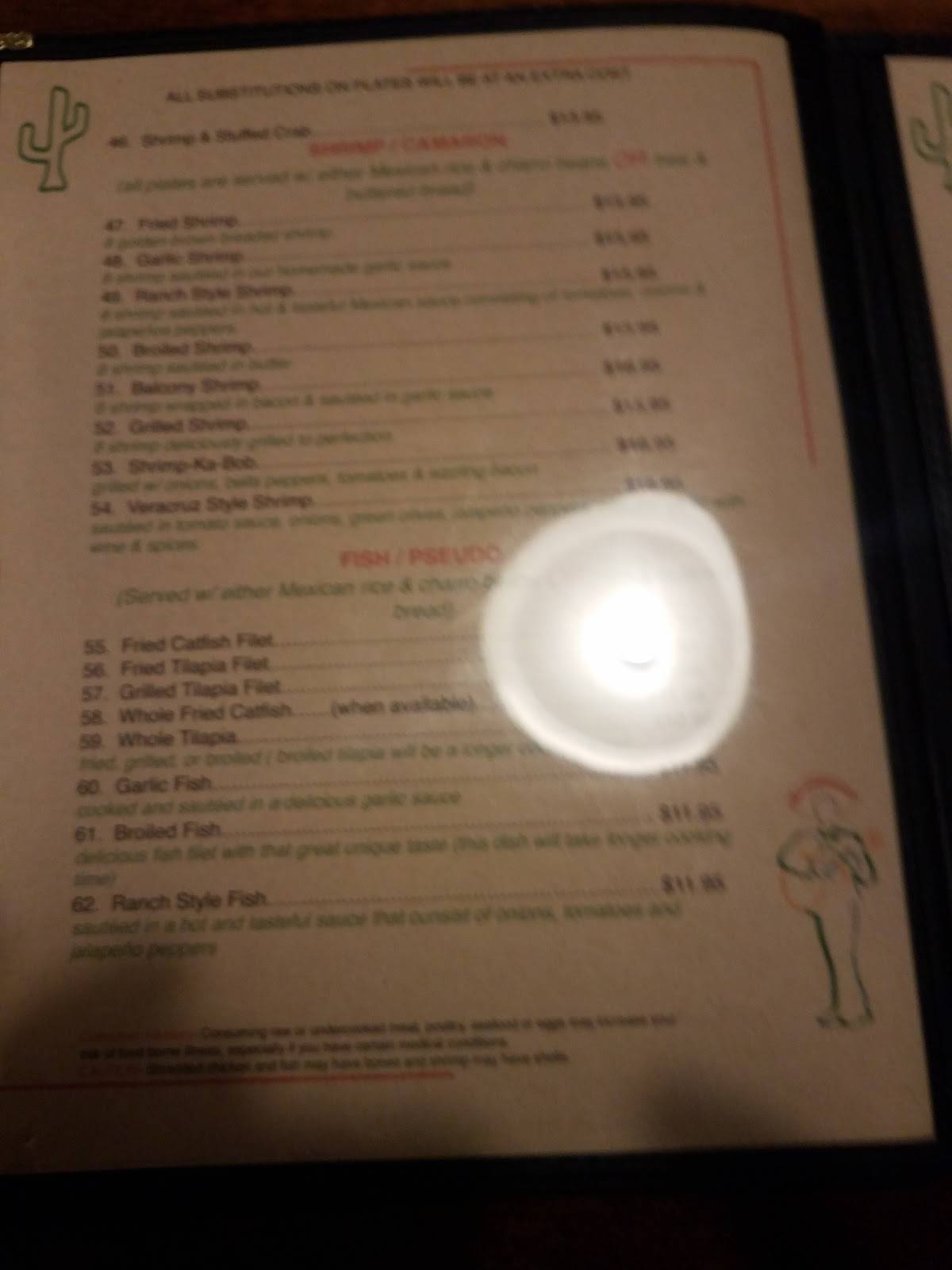 Menu at Sunrise Restaurant, Clewiston