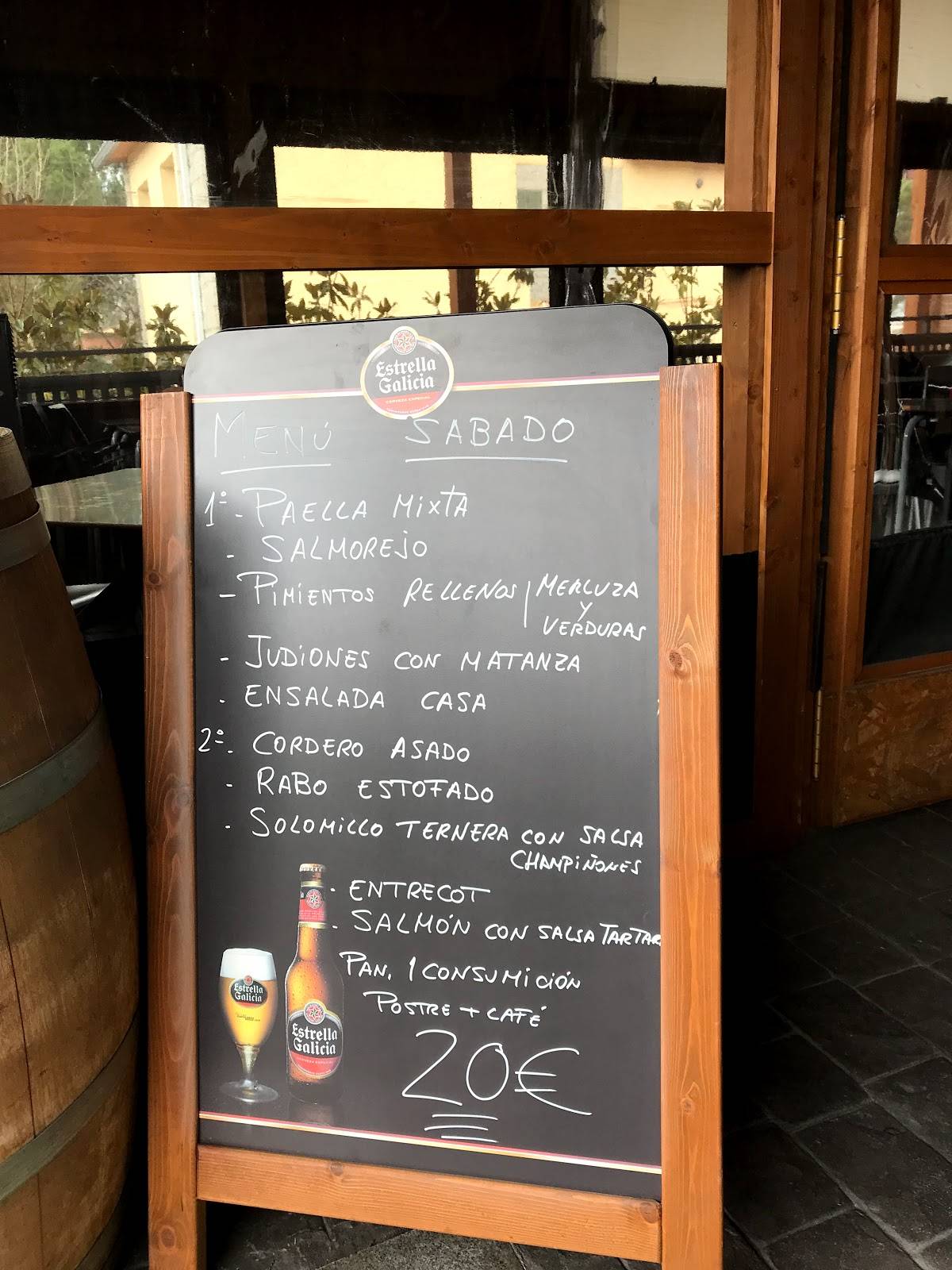 Carta del restaurante El Caldero del Villalba, Collado Villalba