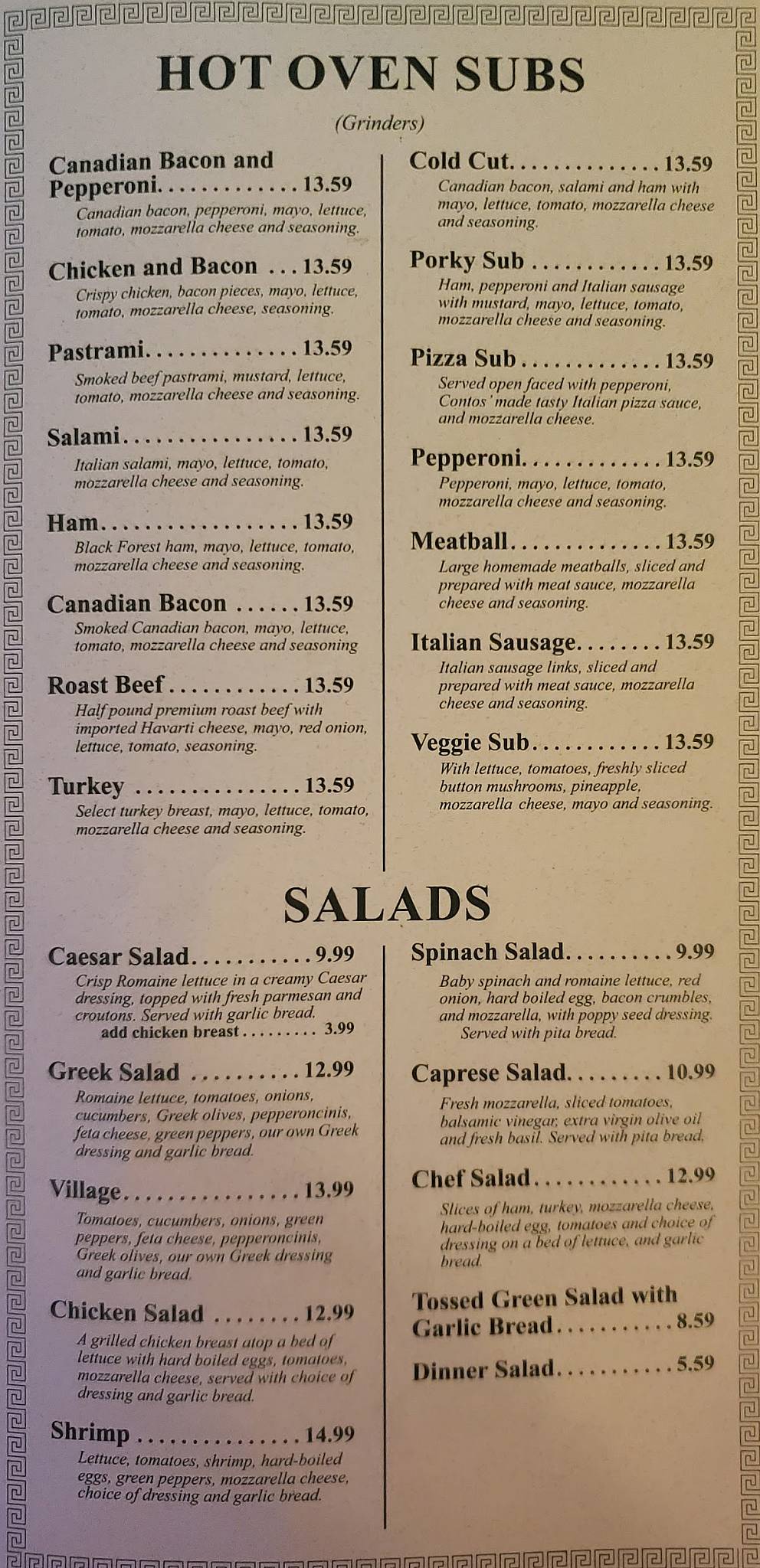 Menu at Contos Pizza & Pasta pizzeria, Lake Stevens