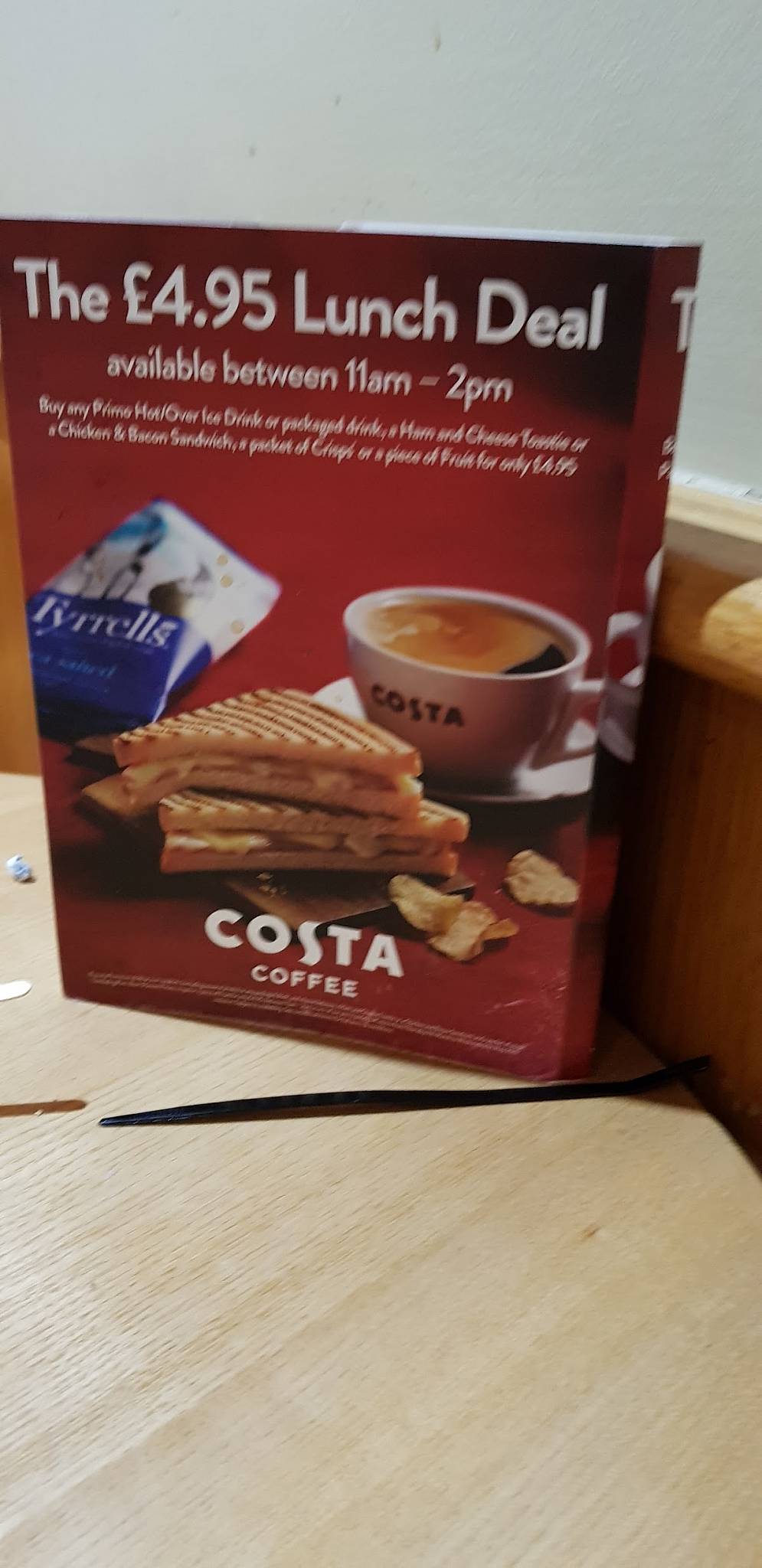 Menu at Costa Coffee cafe, Woodley, 69 Crockhamwell Rd