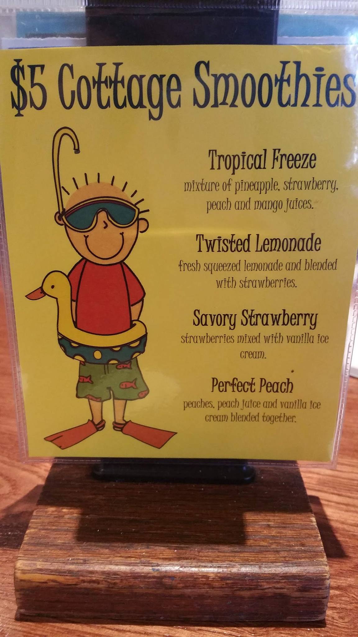 Menu at Cottage Cafe, Bethany Beach