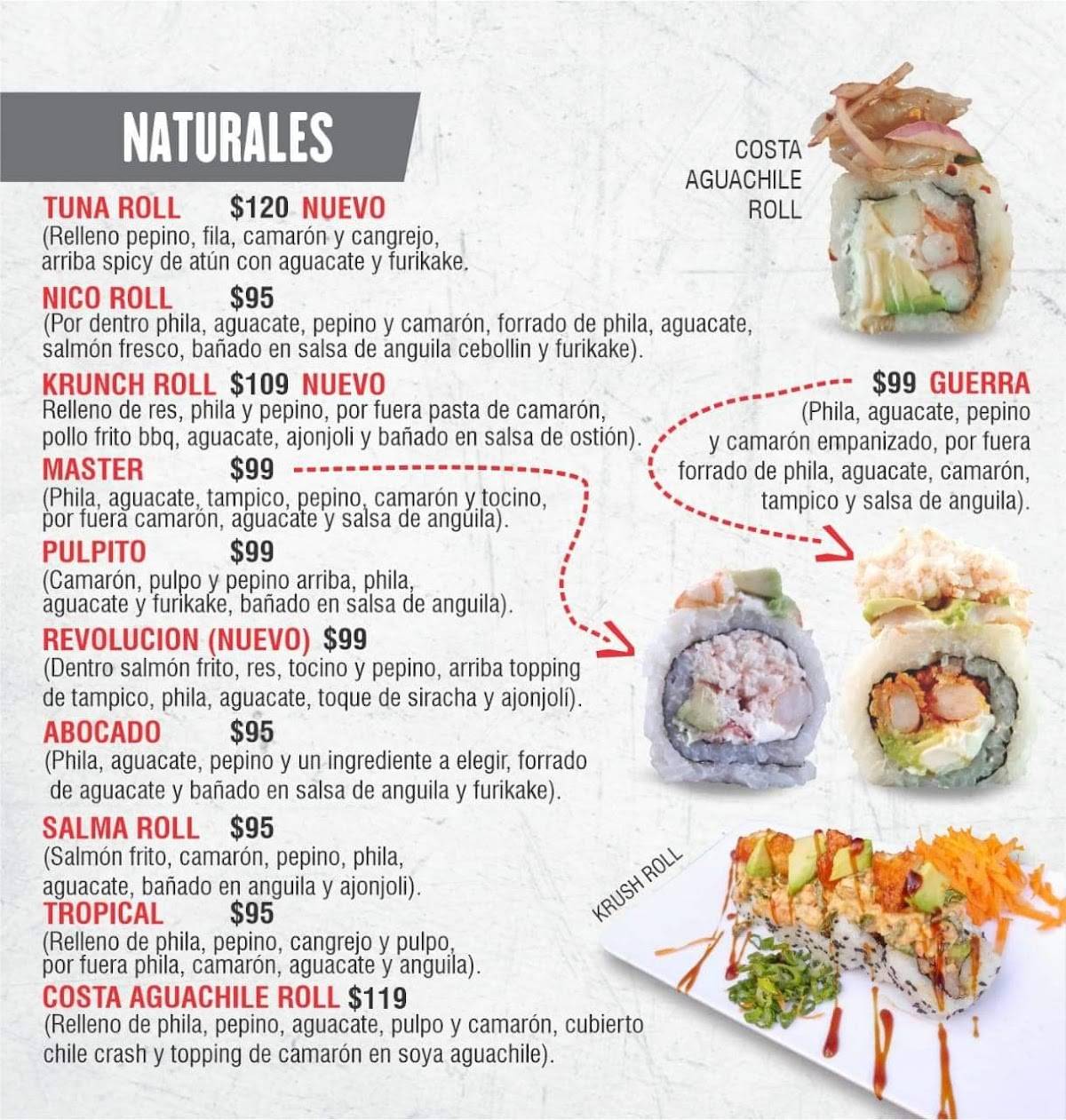 Carta del restaurante Sushi Kigo & Variety, Culiacán Rosales