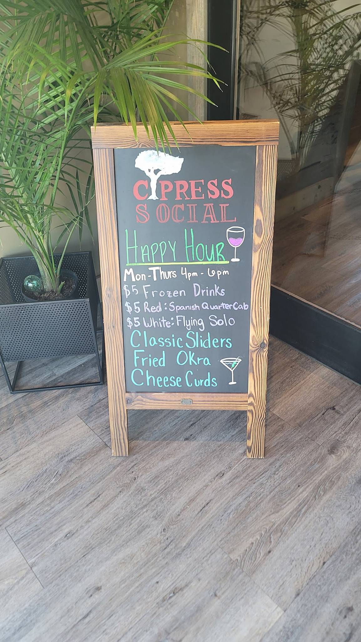 Menu at Cypress Social pub & bar, North Little Rock