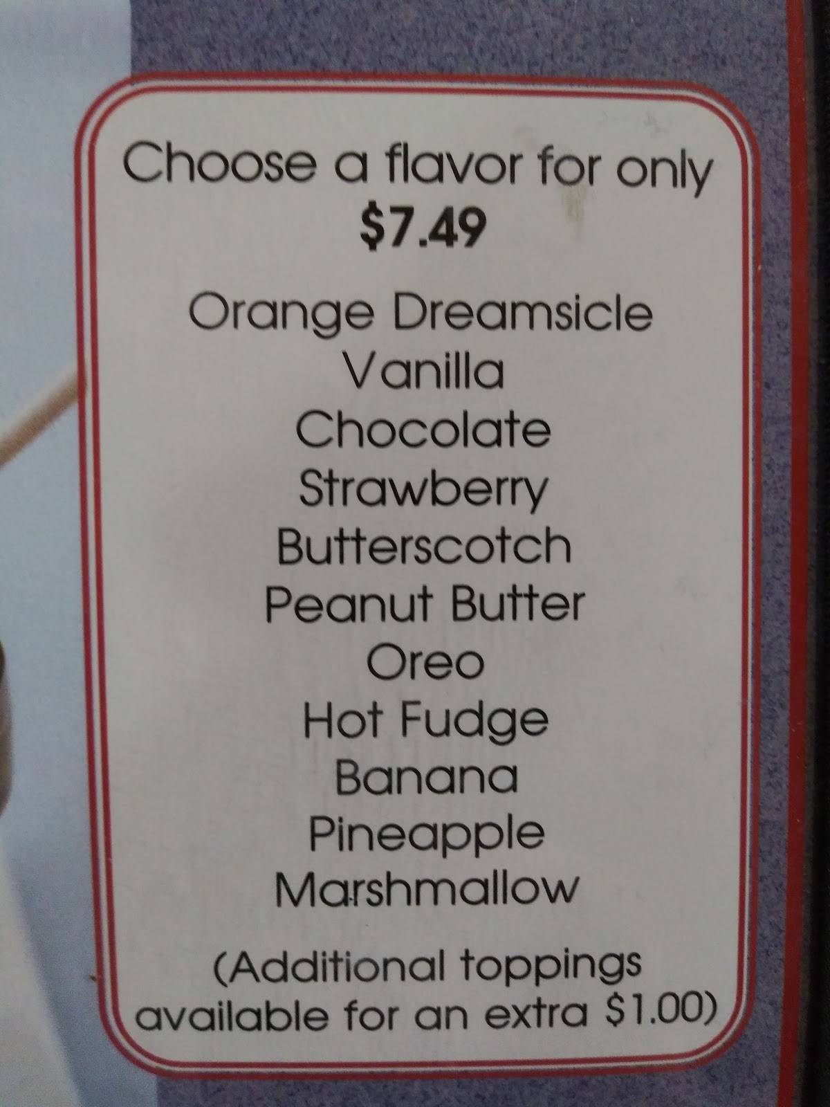 Menu at Daddy-O's Cafe, Elk River