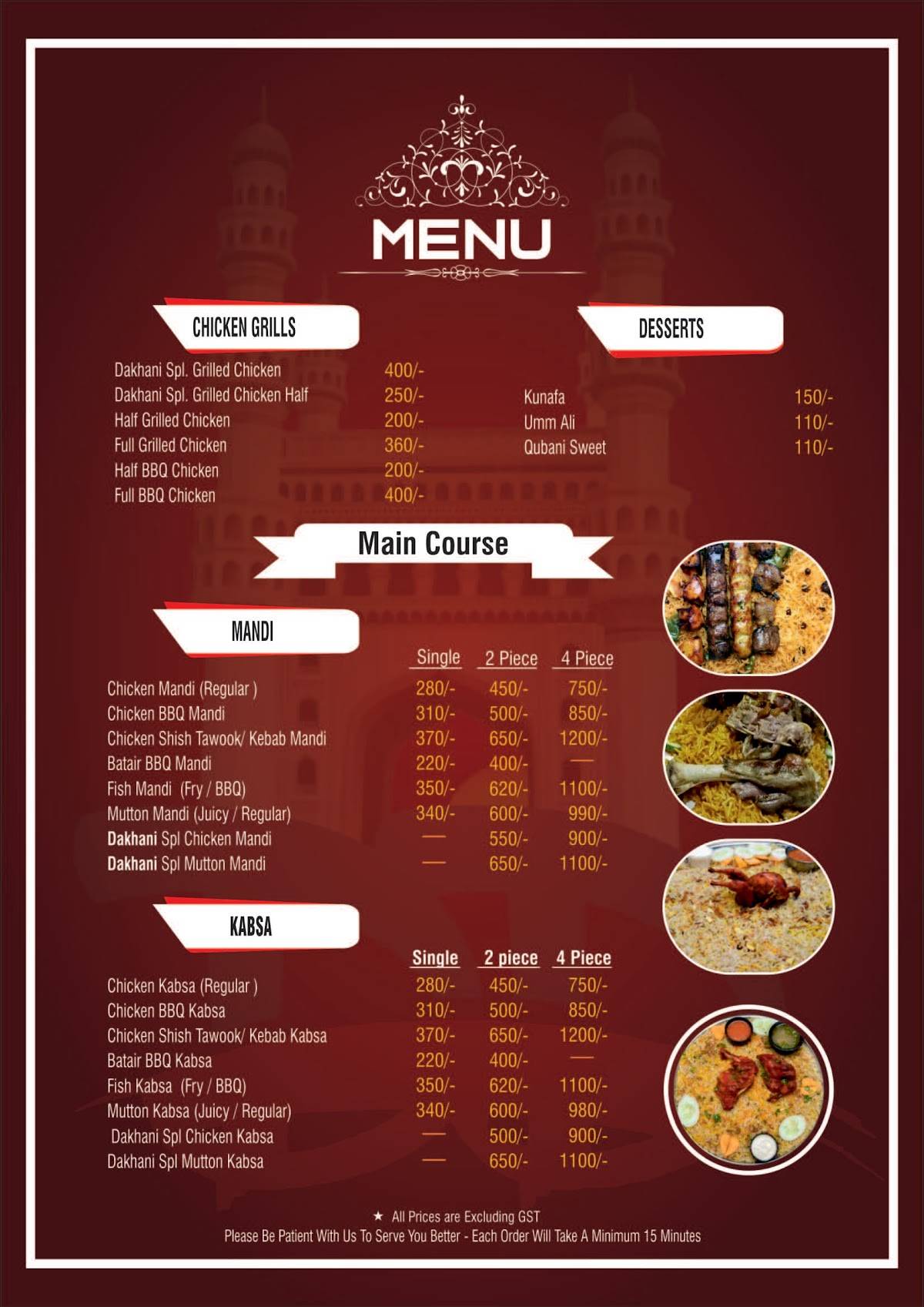 Menu at Dakhani Darbar Multi Cuisine Restaurant & Arabian Kitchen ...