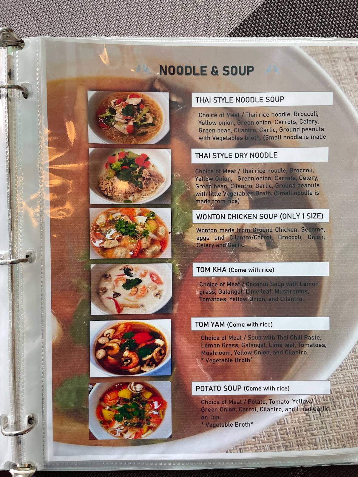Menu at Dee Thai Express restaurant, Prescott
