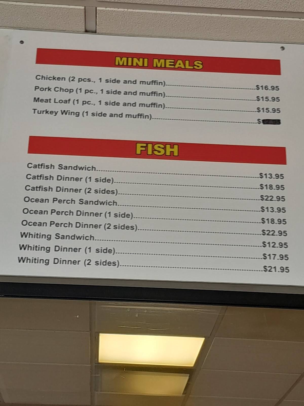 Menu at Motor City Soul Food restaurant, Oak Park, Greenfield Rd