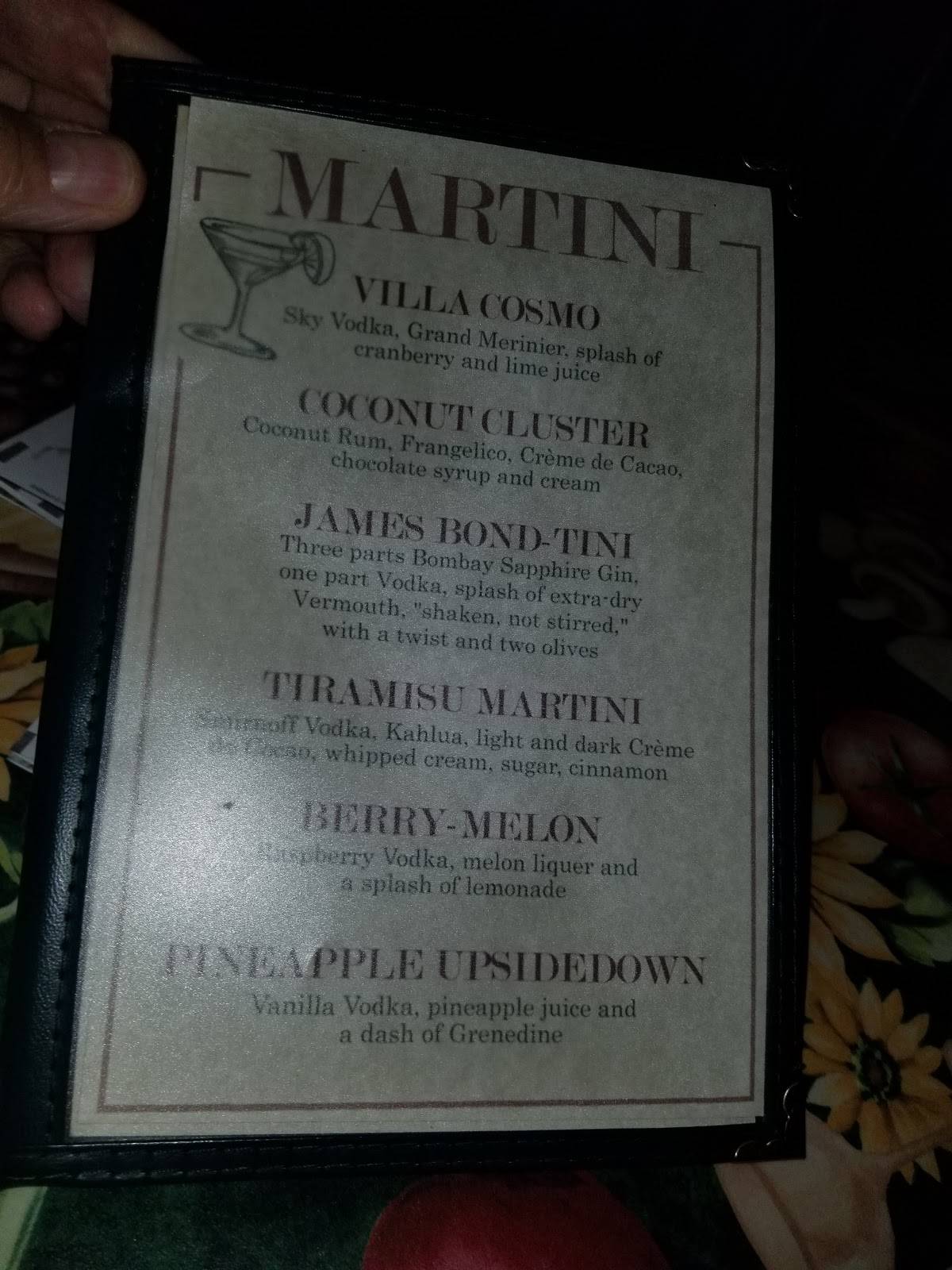 Menu at Villa Restaurant and Pizzeria, Eastpointe