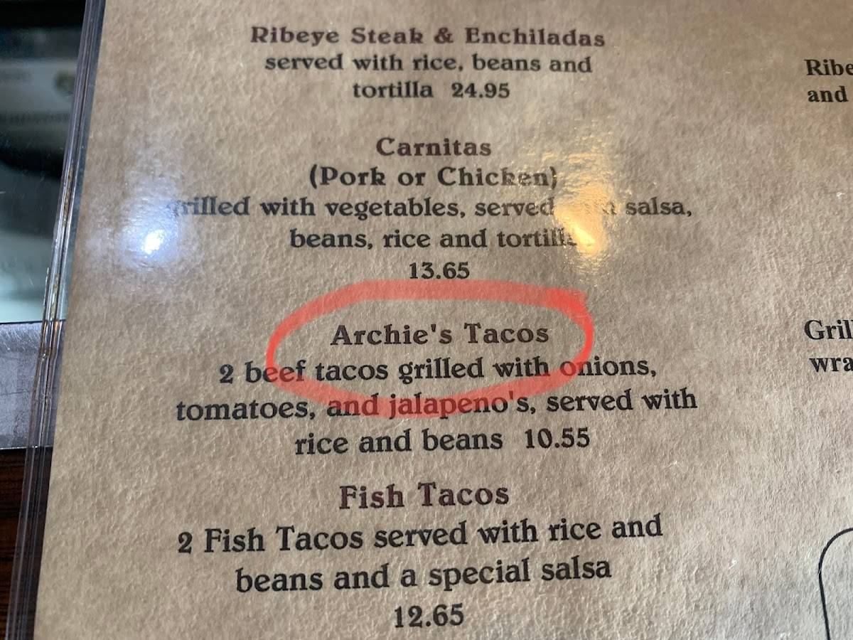 Menu at Don Diego's Restaurant & Lounge, Gallup