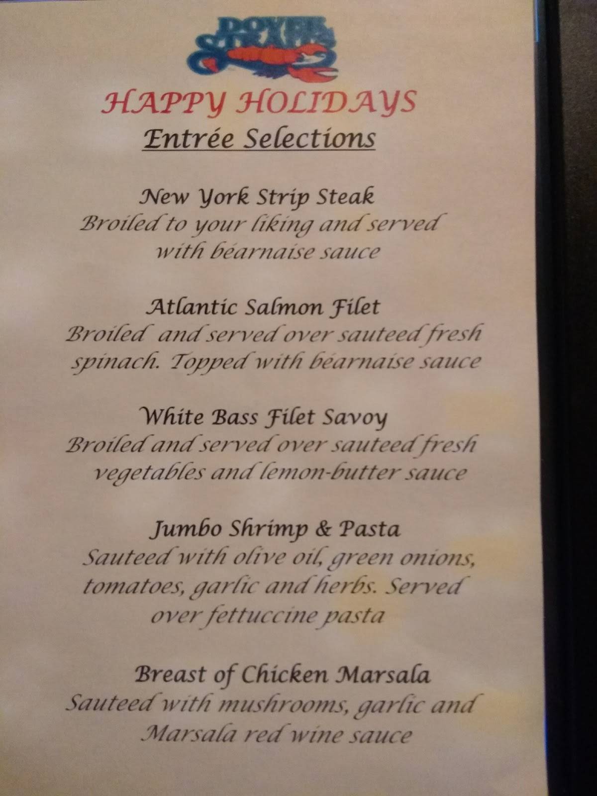 Menu at Dover Straits restaurant, Mundelein, 890 US-45