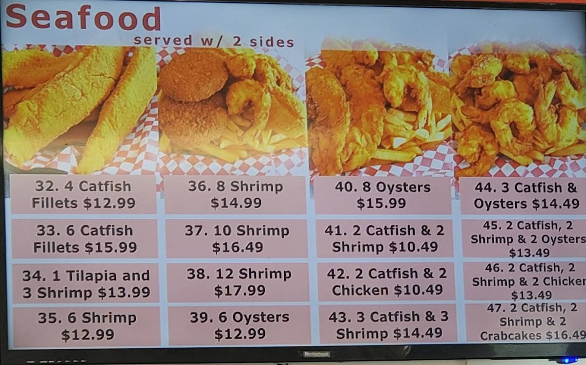 Menu at Eagle's Fish and Wings restaurant, Tulsa, S Sheridan Rd