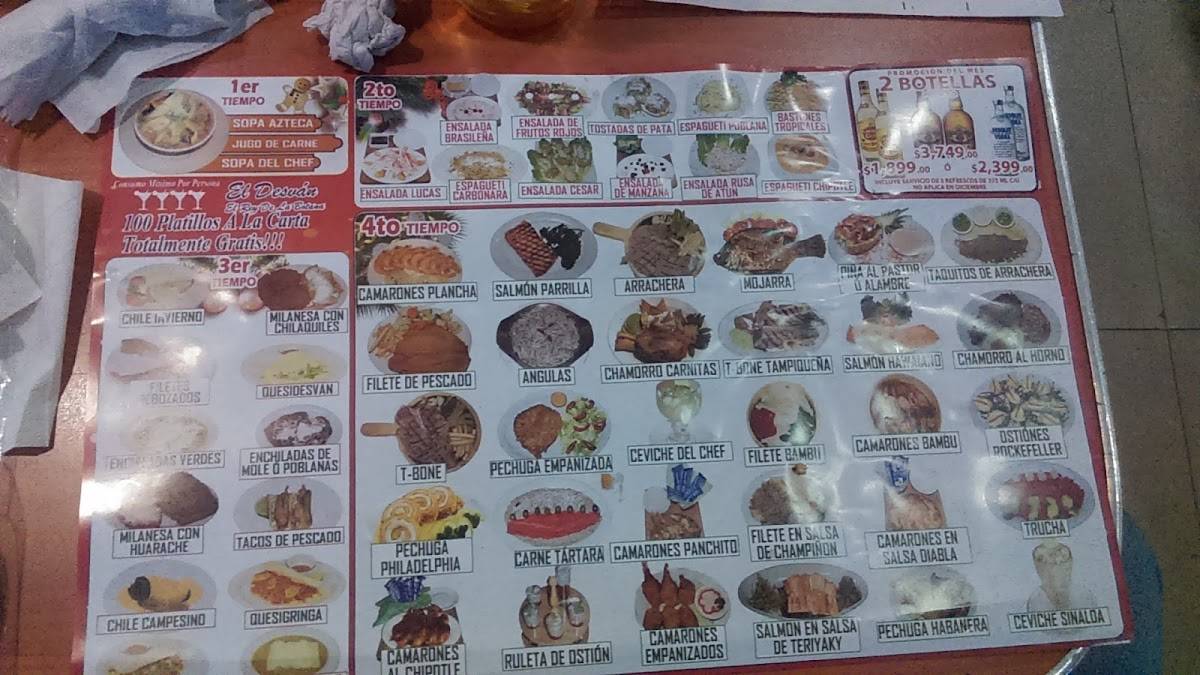 Carta del restaurante El Desván, Ciudad del México, Av. Insurgentes Sur ...